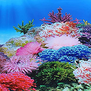 POPETPOP Fish Tank Background - 2 Sided Aquarium Wallpaper Aquarium Background Sticker Tank Decoration - 30x42cm