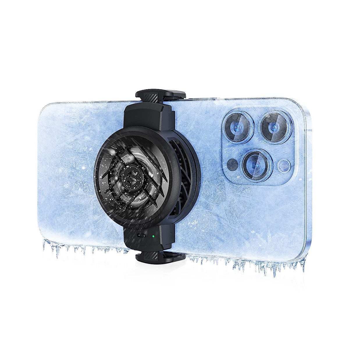 Cell Phone Cooler Black Shark Fun Cooler 2Pro, Cellphone Radiator with LED Temperature Display/Sleep Timer/Fan Speed Settings for 2.63-3.46 inches iOS/Android Semiconductor Heatsink Cooling