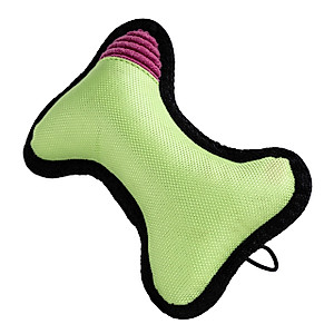 Pawty Dog Toys - PAWTY Bone - Tough Chew Resistant Dog Toy - The Ultimate Dog Toy for Aggressive Chewers - Durable Heavy Duty Dog Toy - Chew Toy for Strong Chewers (Pink/Green)