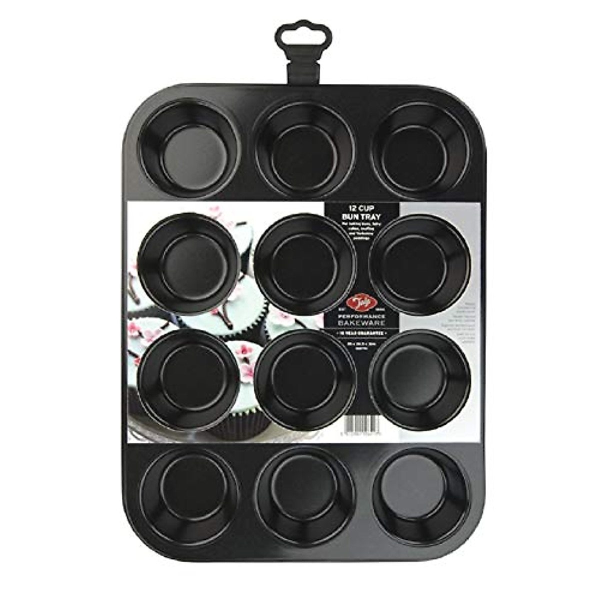 Tala Non Stick 12 Cup Bun Tin, Black