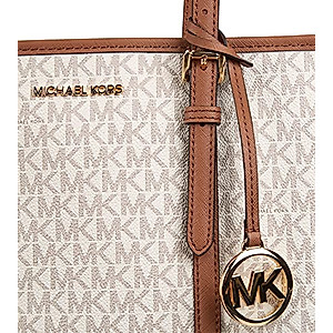 Michael Kors Jet Set Travel Signature Small Top Zip Shoulder Tote Vanilla