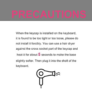 Gaming Keycaps DVA Pink Custom Overwatch Resin Keycaps for Cherry MX Swtiches (OEM R4) (Pink)