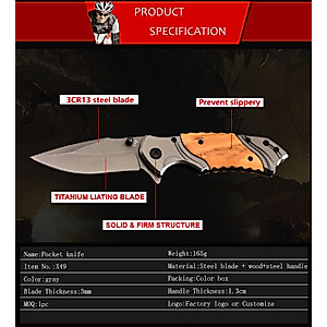 Krezy Case Engraved Pocket Knife Personalized, Pocket Knife For Him, Custom Knife With Wooden Box, Groomsmen Pocket Knife, Customized Knife, Knife With Clip For Men