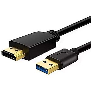 vienon USB to HDMI Adapter Cable for Mac OS Windows 10/8/7/Vista/XP, USB 3.0 to HDMI Male HD 1080P Monitor Display Audio Video Converter Cord 6.6FT