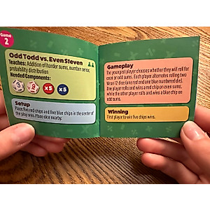 PlaySmart Dice Deluxe: Sharpen Math Skills at Home and On The Go with Uniquely Numbered Math Dice and 11 Fun Math Games That Help Kids Master Mental Math. Perfect Travel Game!