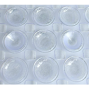 Splash Home Poz Bathtub Mat Non-Slip, Shower Mat with 86 Suction Cups and Drain Holes Bath Mat for Tub, 26.5 L x 14.25 W Inches, Machine Washable, PVC - Clear