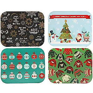 JOYIN 48 Pcs Christmas Cookie Tins with Lids for Gift Giving, Rectangular Treat Foil Containers, Tupperware Disposable Food Storage Pan for Holiday Leftovers Goodie Container or Cookie Exchange