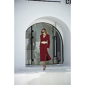 Hanna Nikole Women's Plus Size Pu Leather Stretch Belt Wide Waist Belt 4XL Gold