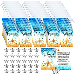 180 Pcs Starfish Story Gifts Mini Keepsake Appreciation Notecards Set Christmas Employee Appreciation Gifts Drawstring Bags and Starfish Charms for Teachers Women Men (Elegant Style)