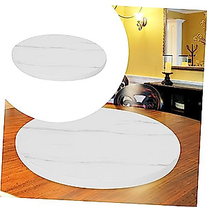 Yardwe Table Turntable Spices Turntable Round Kitchen Organizer Turntable Organizer grazing Tray Susan Cupboard Susan Organizer Seasoning Pot Rack Wood Planks Dining Table to Rotate White