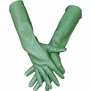 LEATHER LH HANDS Women's Unlined Genuine Sheep Leather Elbow Length Party Dress Gloves (40-42 cm) Long