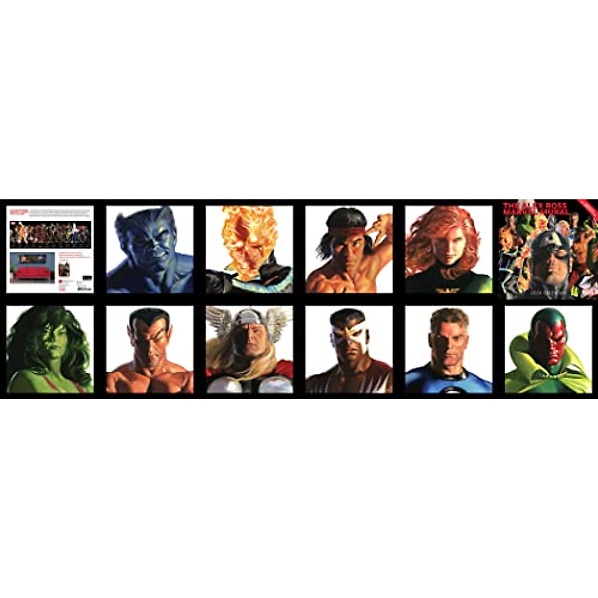 Alex Ross Marvel Mural 2024 Oversized Wall Calendar
