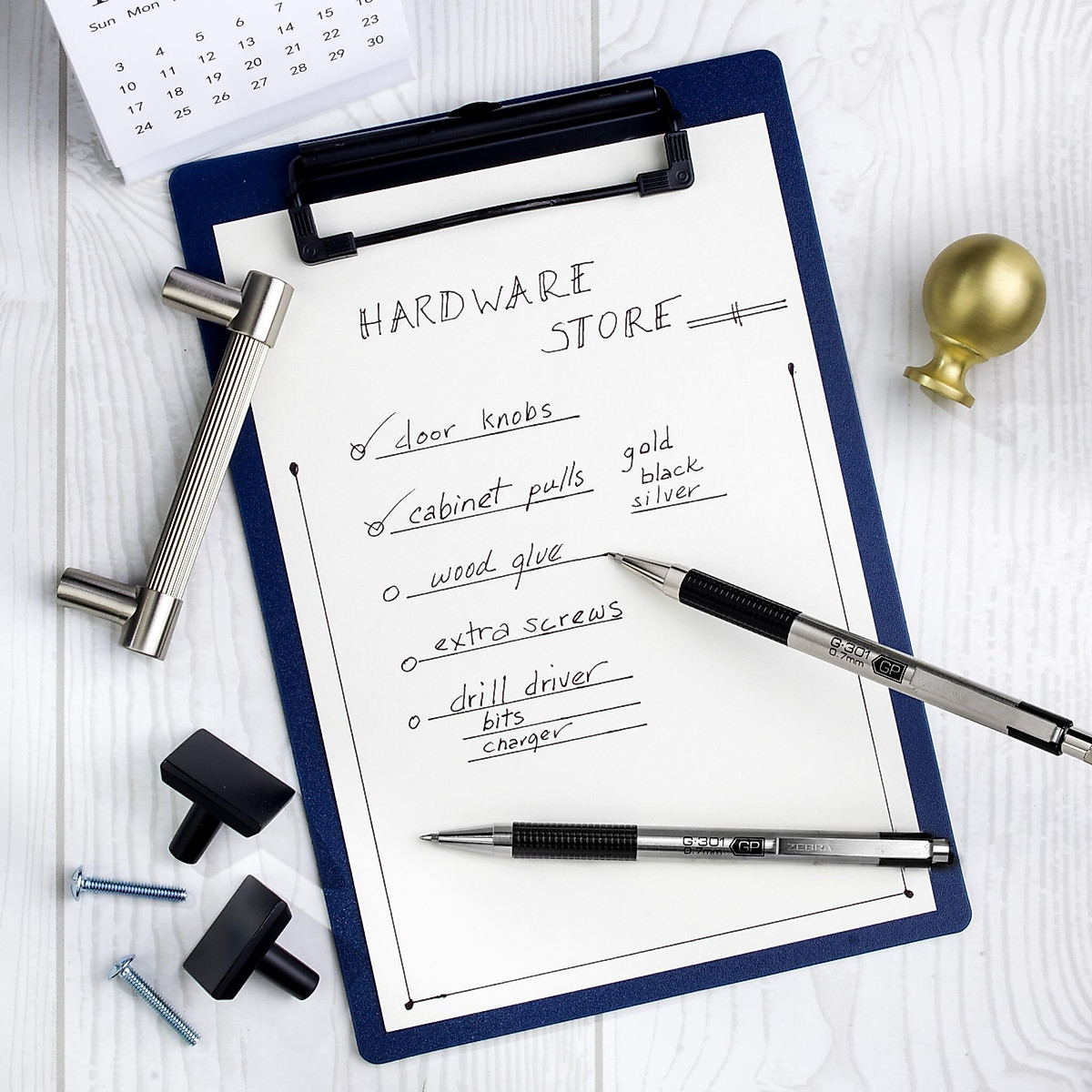 Zebra Pen G-301 Retractable Gel Ink Pen, Stainless Steel Barrel, Medium Point, 0.7mm, Black Ink, 12-Pack