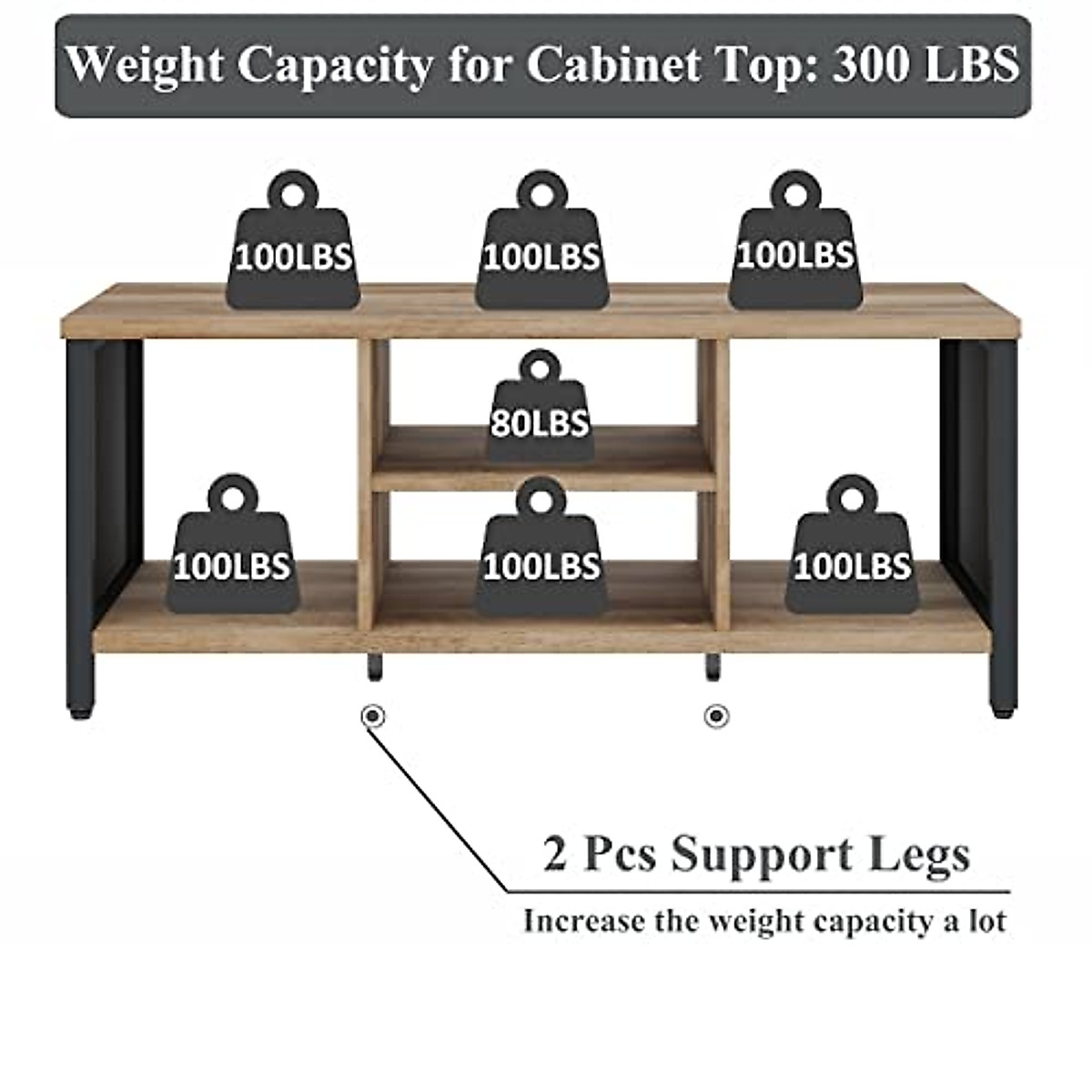 FATORRI Bookshelf and Coffee Table for Living Room (Rustic Oak)