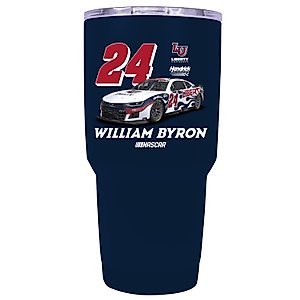 R and R Imports William Byron Liberty University 24 oz Stainless Steel Tumbler (Red & Navy) (Navy)