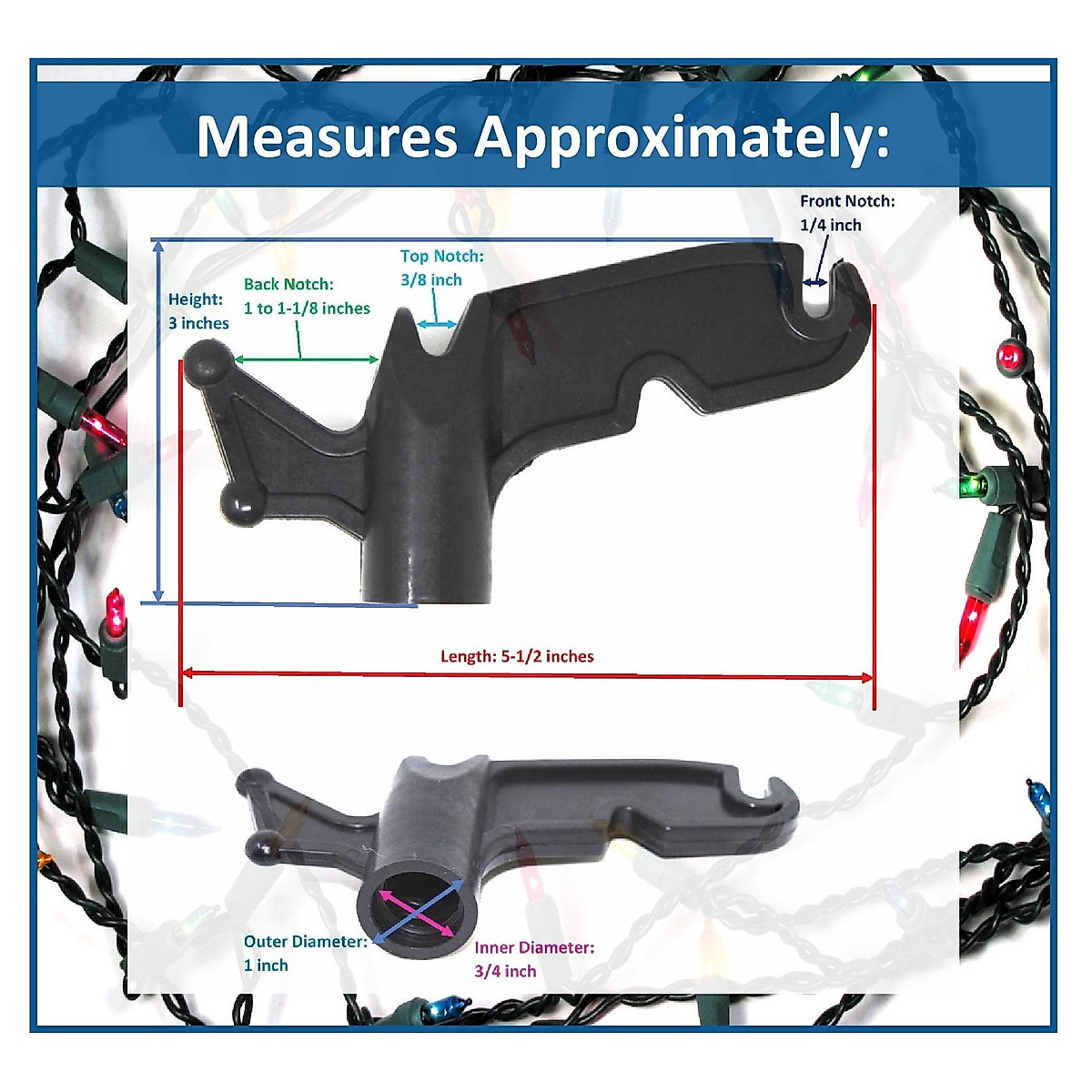 JSP Manufacturing Green & Red Plastic Utility Handy Hook - Screw On Pole Attachment Hook- 2 Kit
