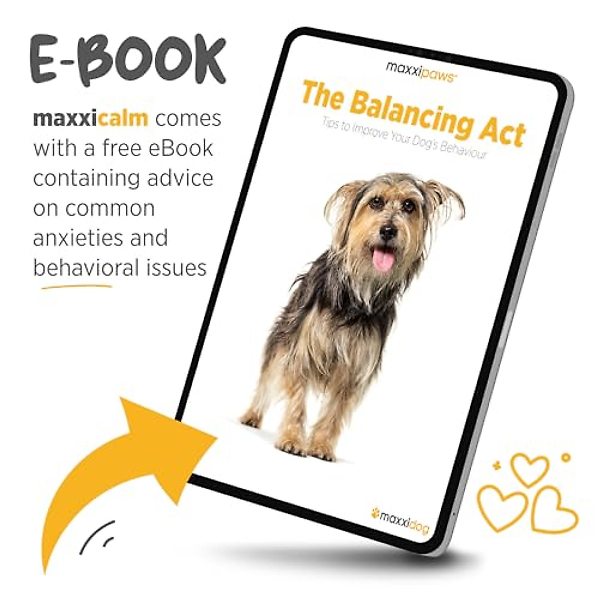 maxxipaws maxxicalm Natural Calming Supplement for Dogs - 120 Non-Drowsy Tablets