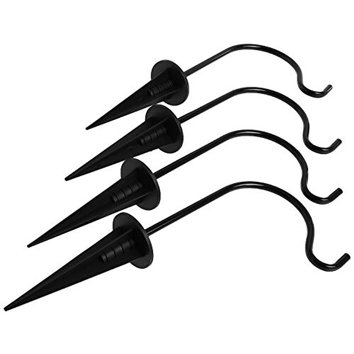 Shepherd's Hooks Garden Stakes, Set of 4 - BEST Lawn Stakes for Décor - Hang Mason Jars and Solar Lights - Outdoor Decoration - Perfect for Backyards, Weddings, and more!