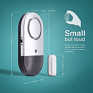 120 DB Loud Door and Window Open Alarm Sensor 3 Pack for Kids, Dementia Patients Safety, Burglar Anti-Theft Wireless Security Alarms Keep Your Home, Pool, Cabinet, Business Safe