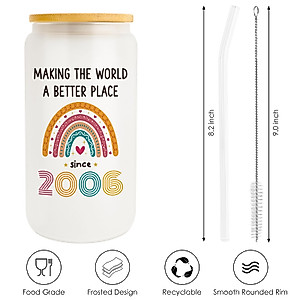 18th Birthday Gifts for Girls, Girls 18th Birthday Gifts, 2006 Birthday Gifts, Happy 18th Birthday Gifts for Her, Daughter, Niece, Granddaughter, 18th Birthday Decorations, 18 Fabulous Eighteen Gifts