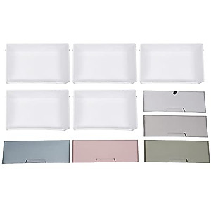 5 Drawer Plastic Garage Storage Cabinet Space-Saving Mobile Cabinet with Lock PP Material Dresser Storage Tower Cabinet Stand for Living Room Indoor