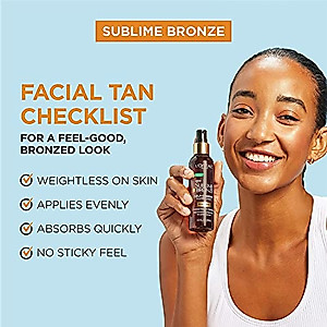 L'Oreal Paris Sublime Bronze Self Tanning Facial Mist, Water-Based Formula, Coconut Water & Vitamin E, 3 fl. Oz