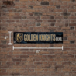 Rico Industries Vegas Golden Knights 16-Inch Plastic Street Sign Décor