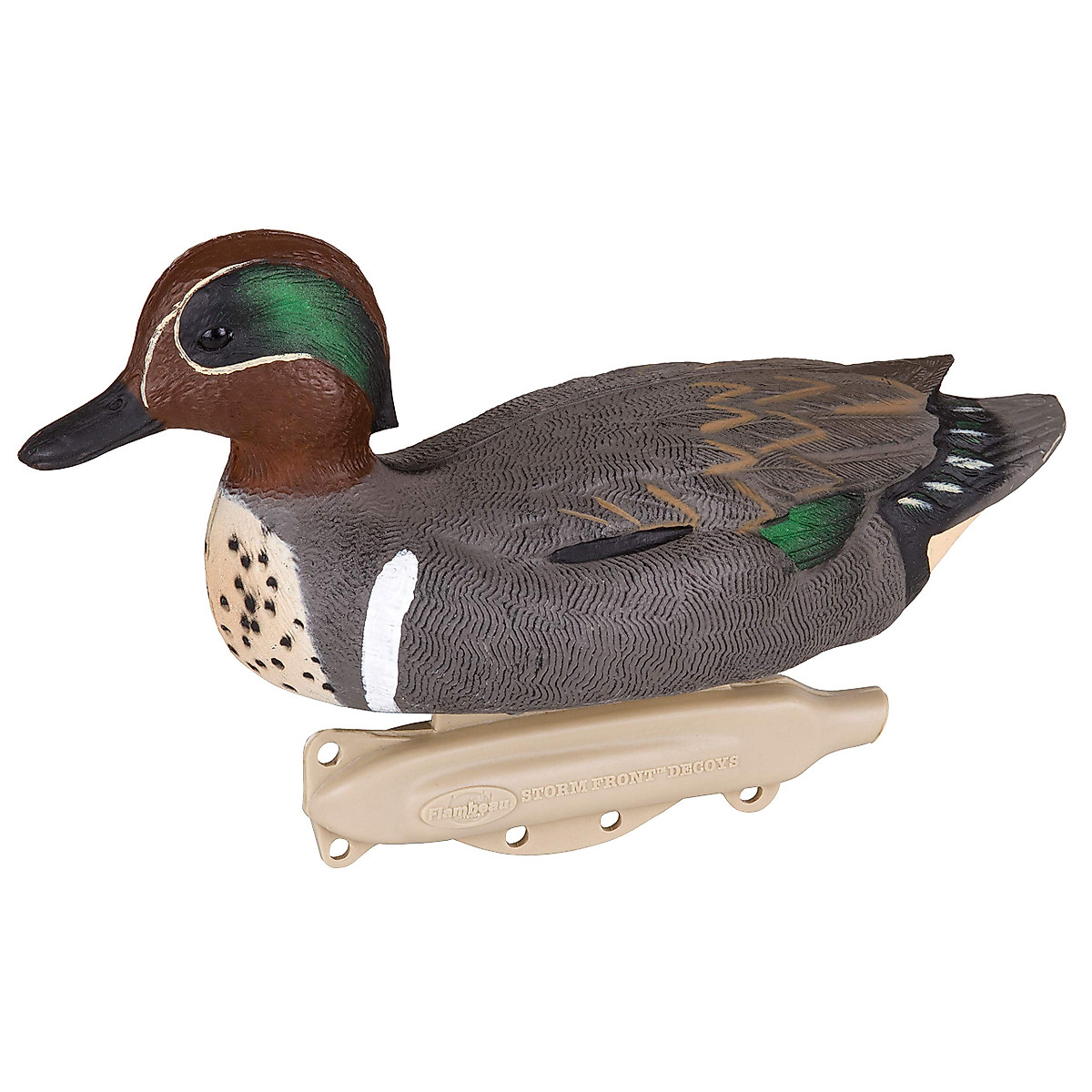 Flambeau Outdoors 8015SUV Storm Front 2 Green-Winged Teal Decoys, Classic Floaters - 6-Pack