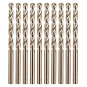 5mm Cobalt Drill Bit Set, M35 Twist HSS Drill Bits Straight Shank, 5mm High Speed Steel Drill Bits for Drilling in Hard Metal, Stainless Steel, Cast Iron