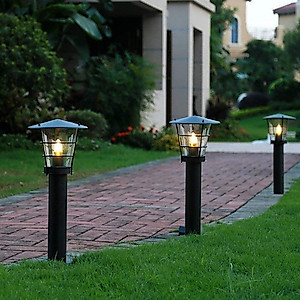 XMFXIAO Outdoor Waterproof Modern Street Light Landscape Light Retro Door Column Post Simple Stainless Steel Lawn Light Garden Light LED Garden Light Home Grass Light
