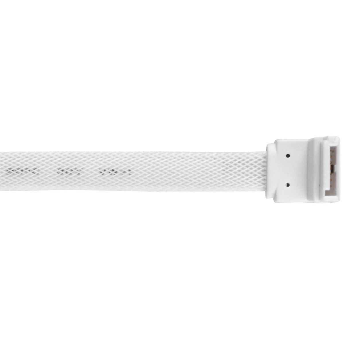 SilverStone Technology CP08W 90 Degree SATA 3 Sleeved White Cable with EMI Guard for 6Gb/s 2-Pack, SST-CP08W-USA-2PACK