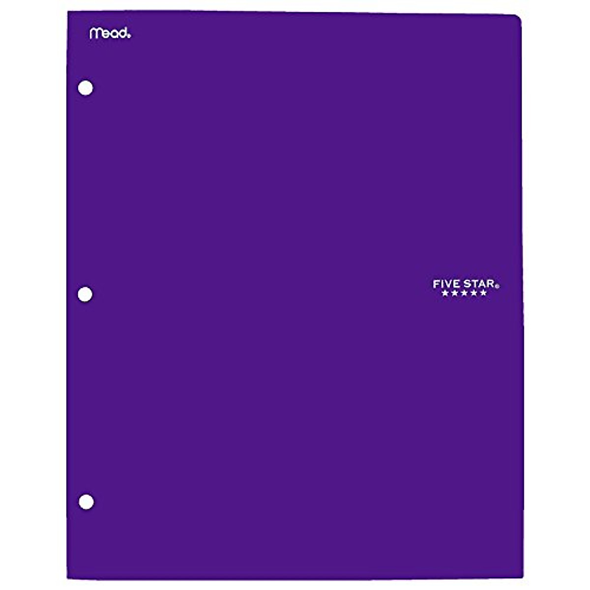 Five Star 2 Pocket Folder, Stay-Put Folder, Plastic, Folders with Pockets, Color Selected for You, 1 Count (33210)