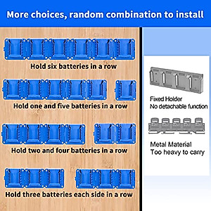 Crivnhar 6 Pack Battery Holder Work for Kobalt 24V Max Battery Mounts Dock Holder Fit for KB624-03 KB524-03 KB424-03 KB224-03(w/24 Screws, No Battery)
