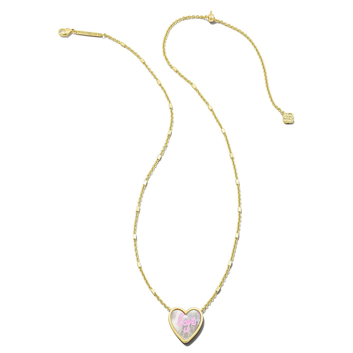 Kendra Scott Love U Pendant Necklace Gold Ivory Mother-Of-Pearl One Size
