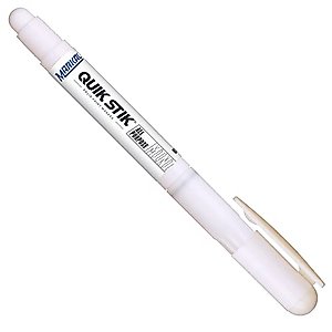 Markal 61126- Quik Stik All Purpose Mini, Solid Paint Marker, Perfect for Wood, Metal, Tire marking & Construction, Marks on Any Surface-Wet, Smooth, Rough, or Hot, White Color (12 Pk)