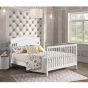Oxford Baby Briella 4-in-1 Convertible Crib, White, GreenGuard Gold Certified