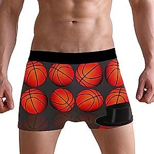 Funny Basketball Boxer Briefs for Men, Men's Comfortable Underwear