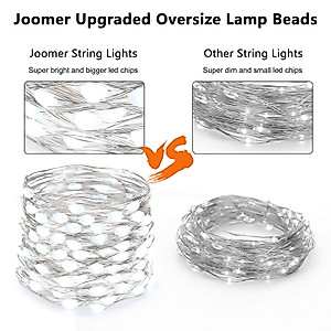 Joomer Solar String Lights Outdoor Waterproof, 2 Pack Extra-Long 72ft 200 LED Solar Fairy Lights with 8 Modes, Copper Wire Solar Lights Outdoor for Tree, Patio, Garden, Party Decoration(White)