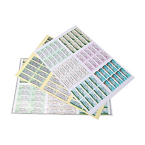 AWUSA Custom Address Labels - Personalized Address Labels, Custom Address Labels Colorful Patterns, Can Be Used for Box, Paper, Plastic, Glass, Metal (Set of 100, Set of 100, Glossy Vinyl)