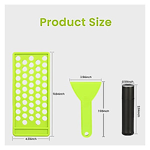 RONRONS Professional Lipsticks Filling Tray Kits, Including 1 Pieces Lip Balms Filling Tray 1 Pieces Spatula and 50 Pieces Empty Lip Balm Tubes with Caps DIY Lipstick Gifts for Women Grils Business