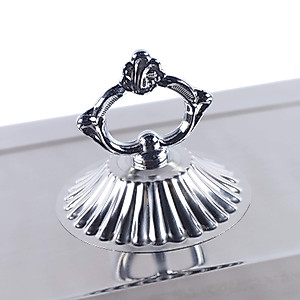 8 Quart Stainless Steel Chafing Dish Buffet Set, Retro Silver Rectangular Catering Chafer Warmer Set with Wooden Handle Fuel Holder, Stainless Steel Buffet Servers for Kitchen Party Banquet Dining