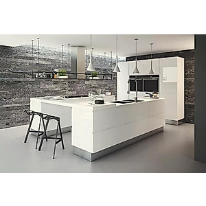 ORBIDO Wallpaper Peel and Stick Countertops （15.7"x196"） Glossy Countertop Contact Paper Peel and Stick Wallpaper for Bedroom Kitchen Countertop Cabinet Wardrobe Self-Adhesive Removable Wall Paper