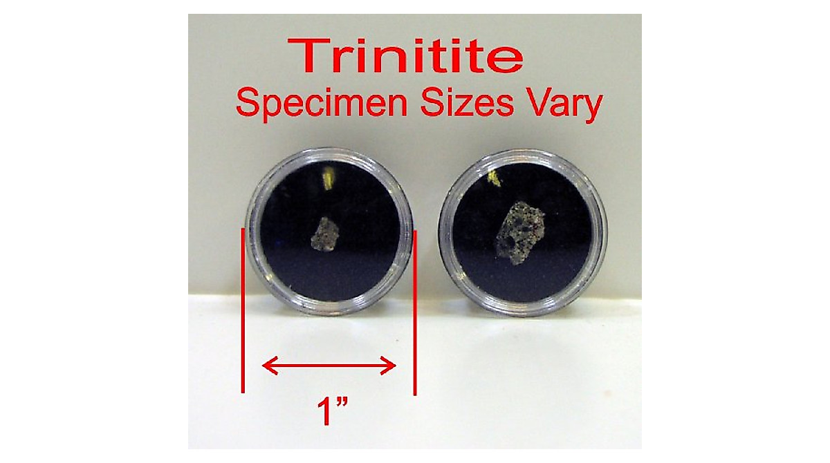 Unique Trinitite Specimen in Display Box for Collectors