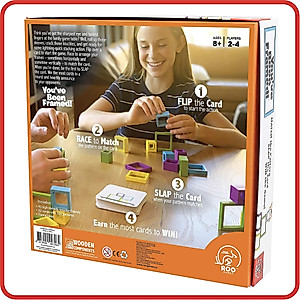ROO GAMES You’ve Been Framed! - Fast-Paced Stacking and Building Game - For Ages 8+ - Match the Pattern, Slap the Card, Win!
