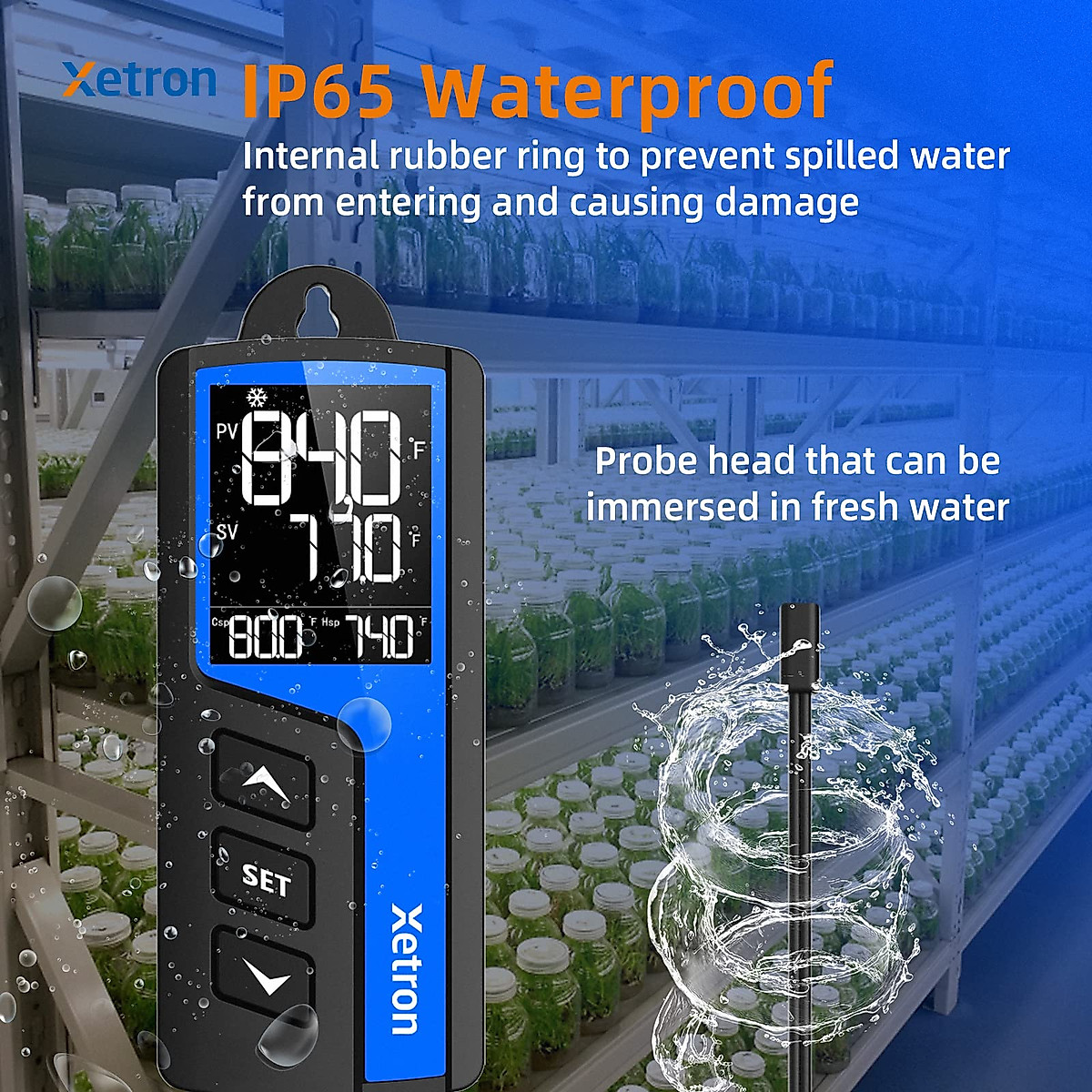 Xetron Temperature Controller Digital with Cooling Heating Pre-Wired Outlet On-Off Thermostat Controller for Freezer Fan Aquarium Reptile Homebrew 110V 10A -40~230°F, STC1000Pro NotWIFI