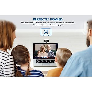 Creative Live! Cam Sync 1080p V2 Full HD Wide-Angle USB Webcam with Auto Mute and Noise Cancellation for Video Calls, Improved Dual Built-in Mic, Privacy Lens Cap, Universal Tripod Mount…