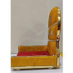 Kanha Ladoo Gopal Wooden chowki Cum Sofa Cum Aasan Cum Singhasan Cum Bed kanha Wooden Pooja Chowki (Multicolor, Extra Large)