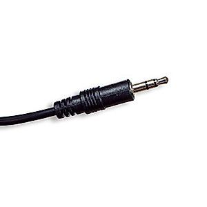 Cablelera 3.5mm Stereo M/1', 28AWG Audio Cable, Black (ZCUUFEMM-01)
