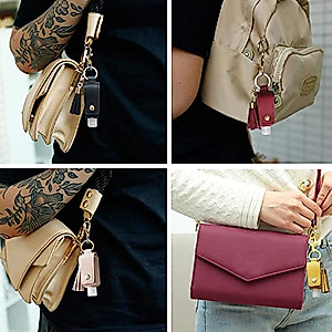 Milcraft Portable Empty Travel Bottle Keychain Hand Sanitizer Bottle Holder 3 Pack 1oz / 30ml Small Squeeze Bottle Refillable Containers for Toiletry Shampoo Lotion Soap (Black+Grey+Khaki)