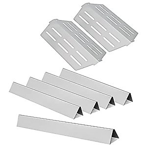 Leship Grill Replacement Parts for Weber Genesis 300 Series E310 E320 E330 EP310 EP320 EP330 S310 S330 Grills(Front Control), 17.5-inch Flavorizer Bars and Heat Deflectors Replace for Weber 7620 7622